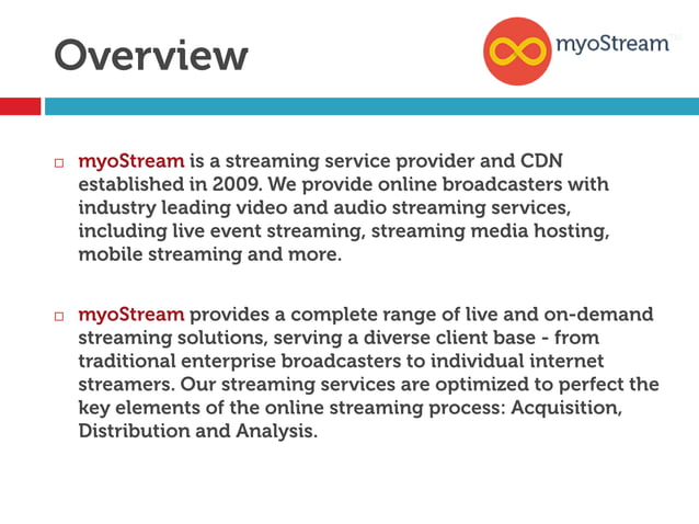 Live stream from myoStream | PDF