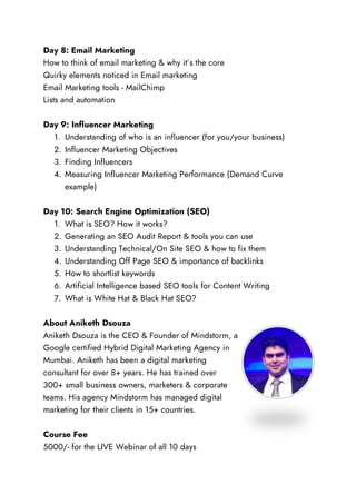 10 Day Digital Marketing Crash Course - Batch 2 | PDF