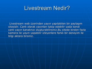 Livestream ersan kaplan | PPT