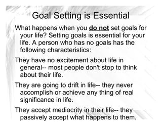 Live To Succeed Goal Setting | ODP