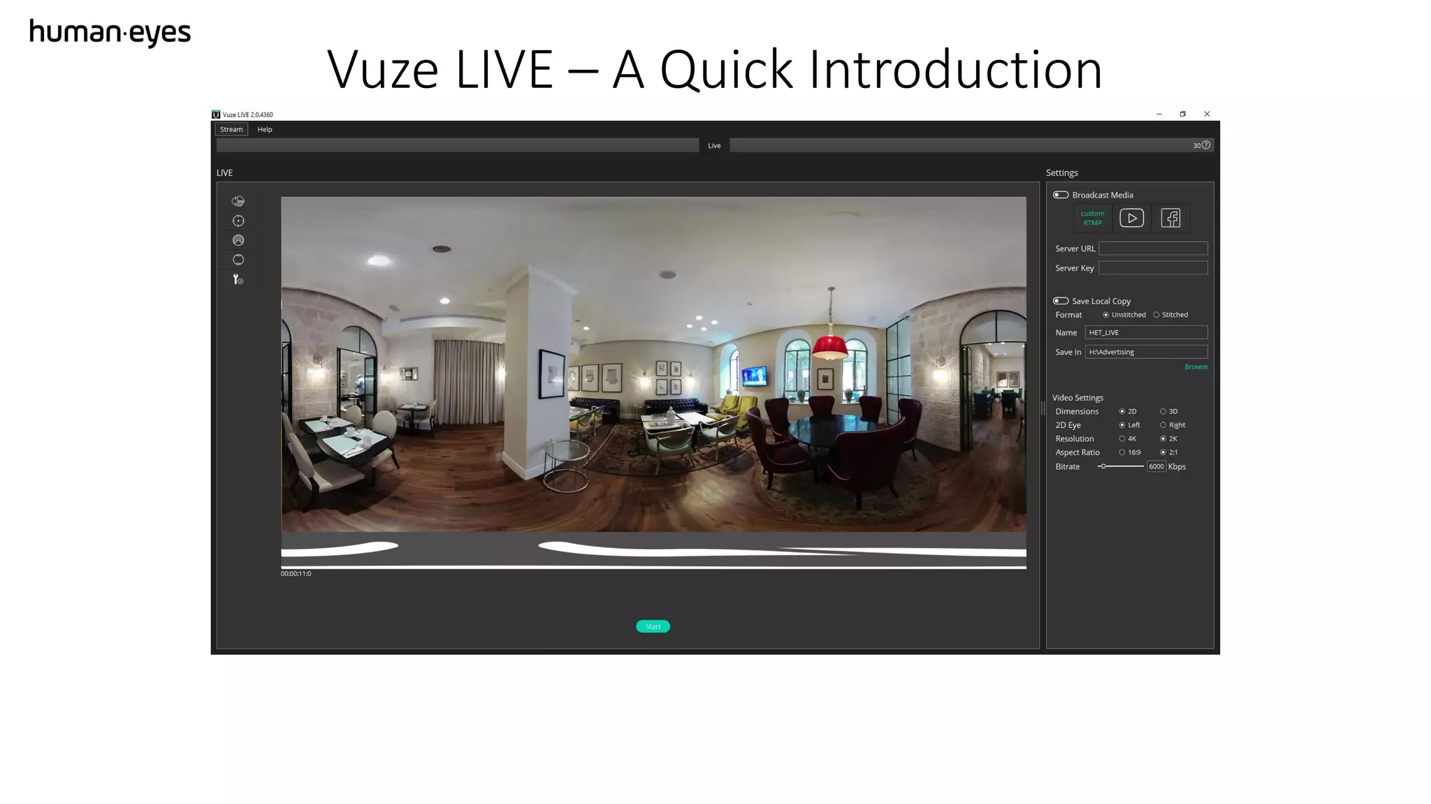 How to stream live in 3D 360 with Vuze Camera | PPT