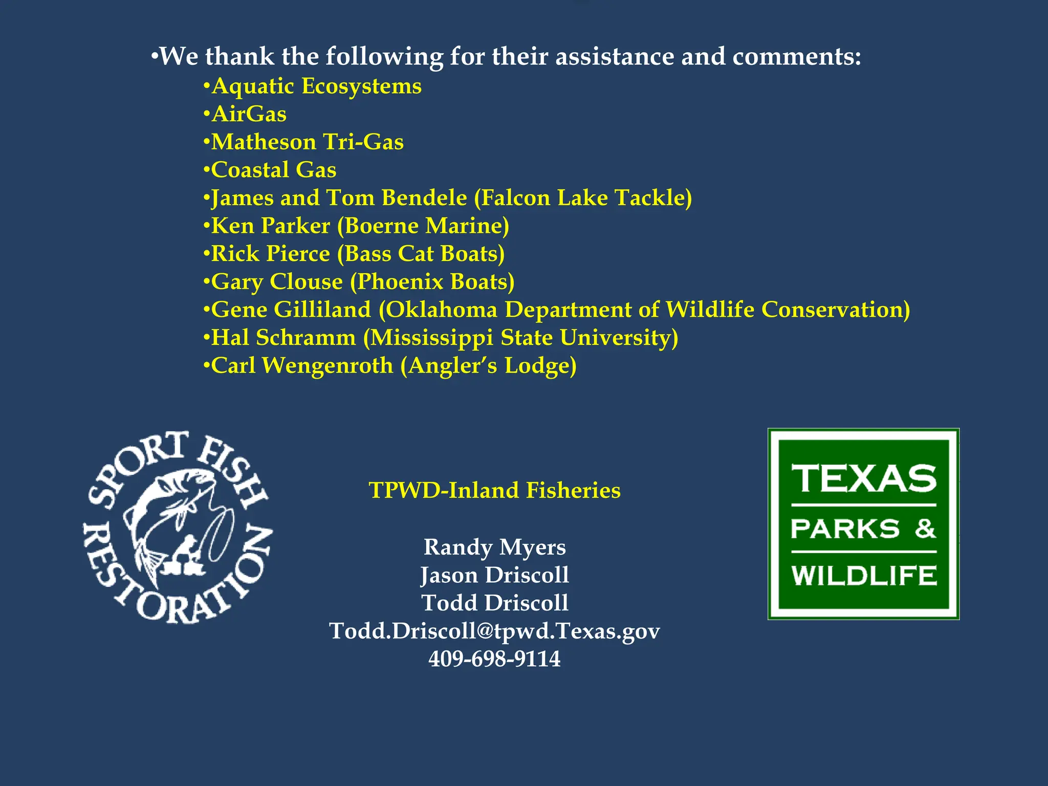 Livewell Oxygen System Tested by Texas Parks and Wildlife | PPTX