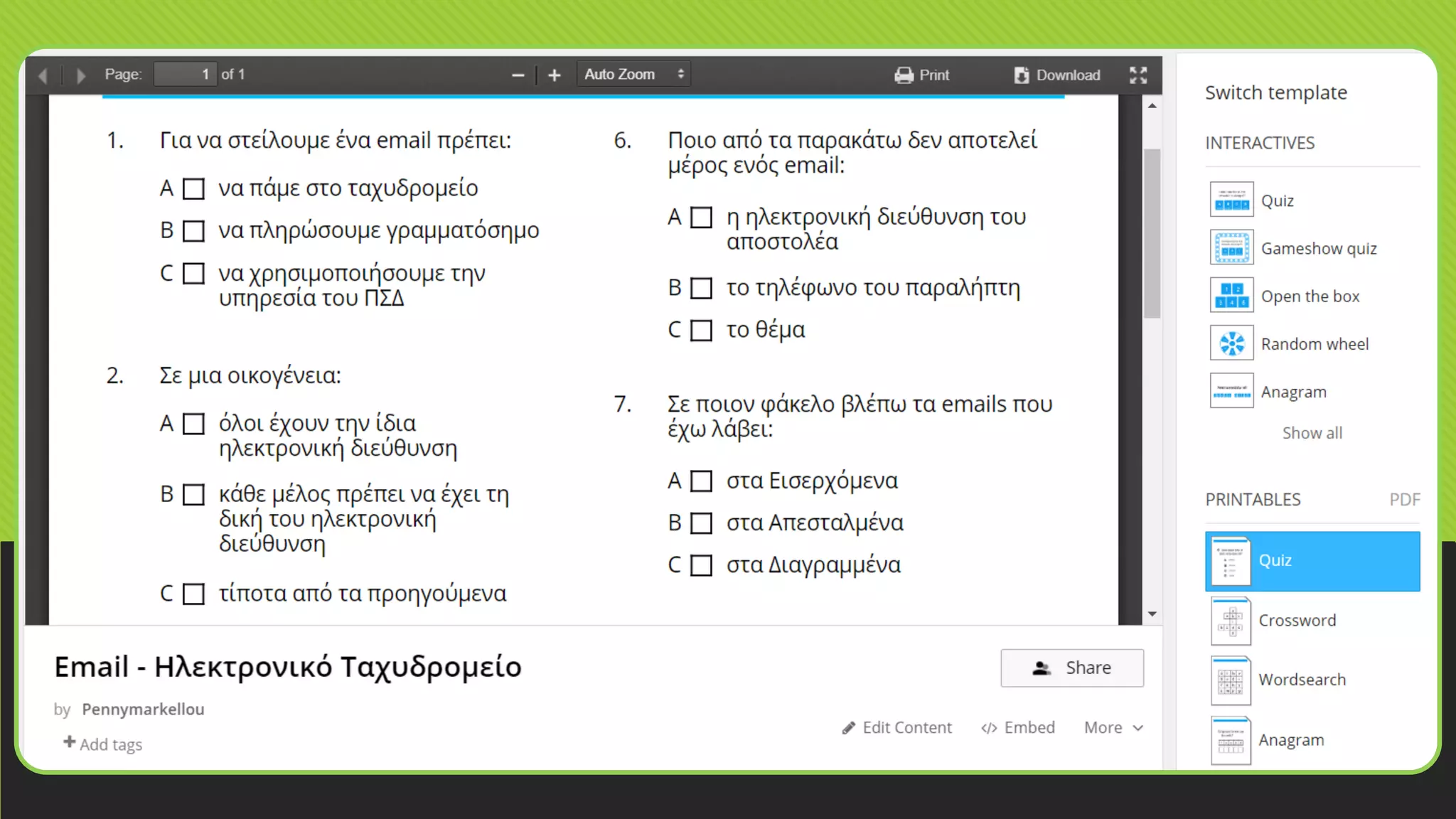 LiveWorkSheets & WordWall | PDF