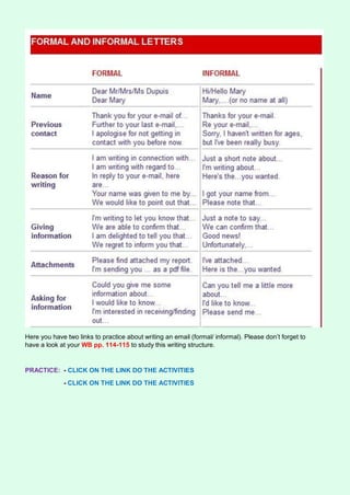 Informal and Formal email | PDF
