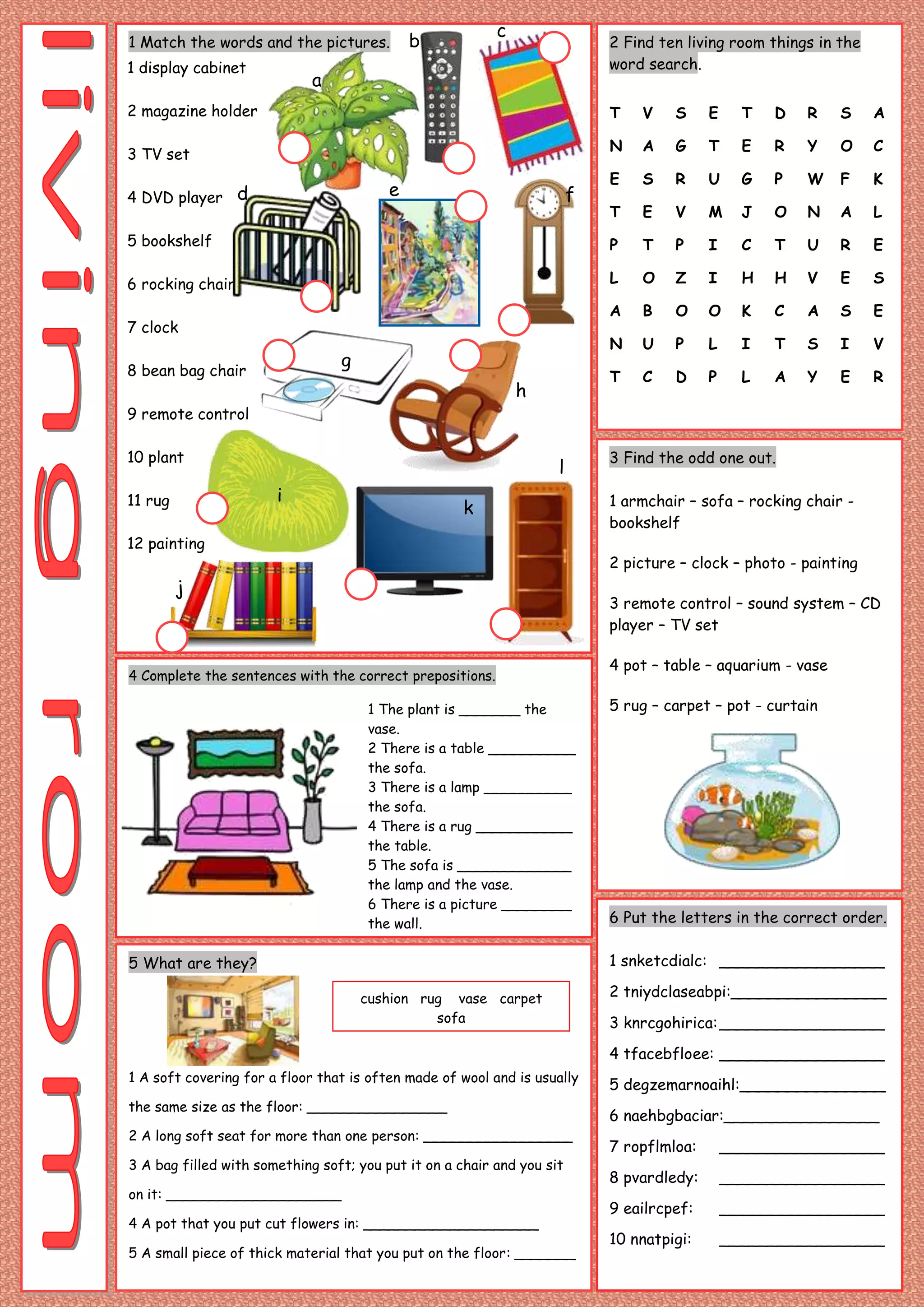 living-room-vocabulary-exercises-fun-activities-games-icebreakers ...