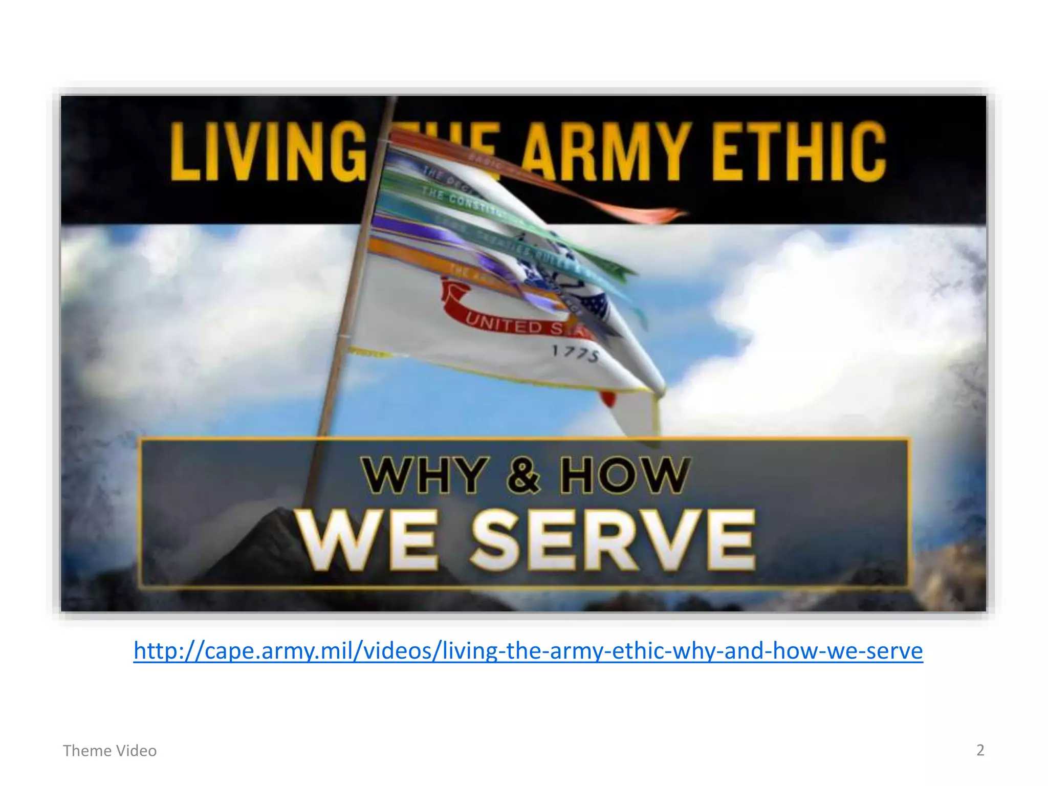 Living the-army-ethic-lesson-plan-slides | PPTX