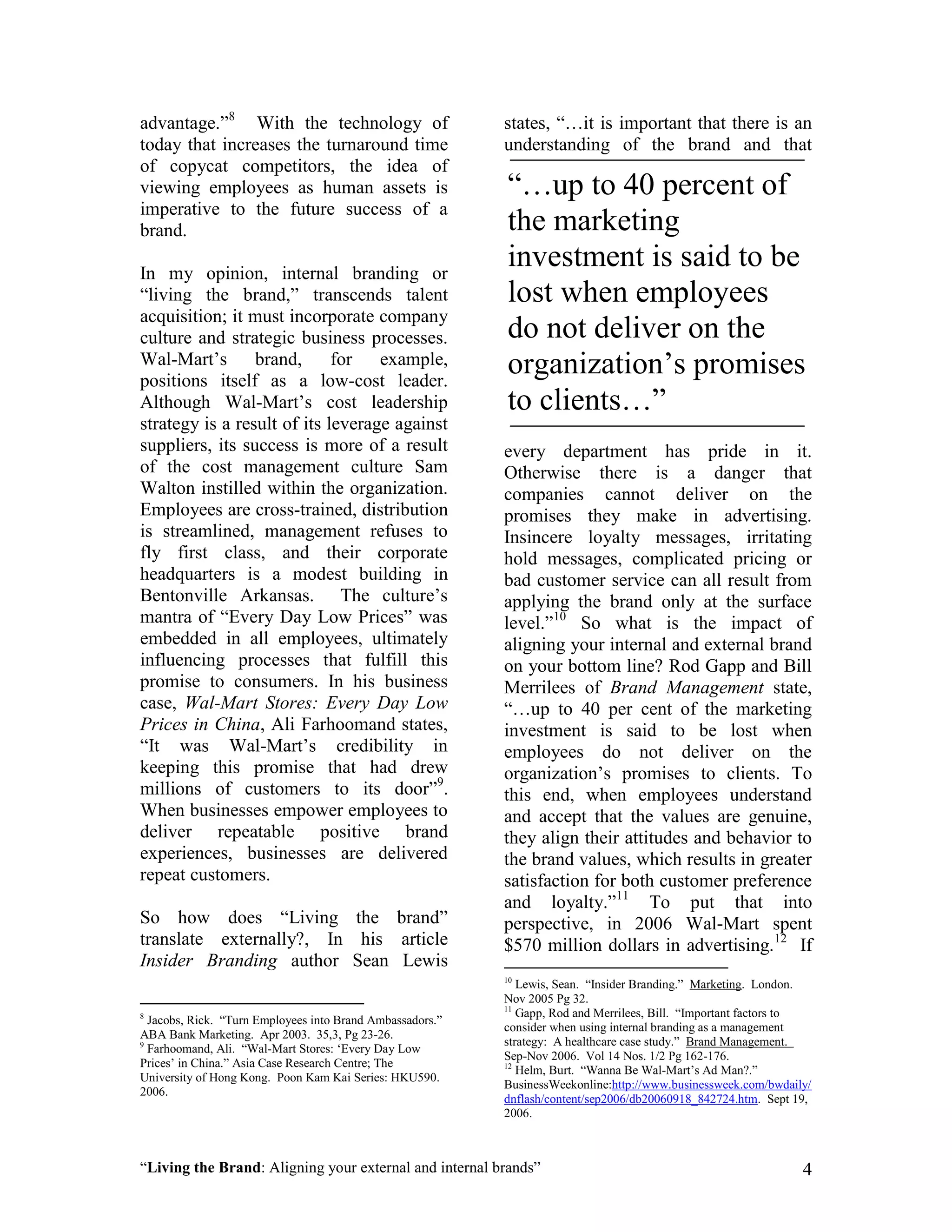 Living The Brand | PDF