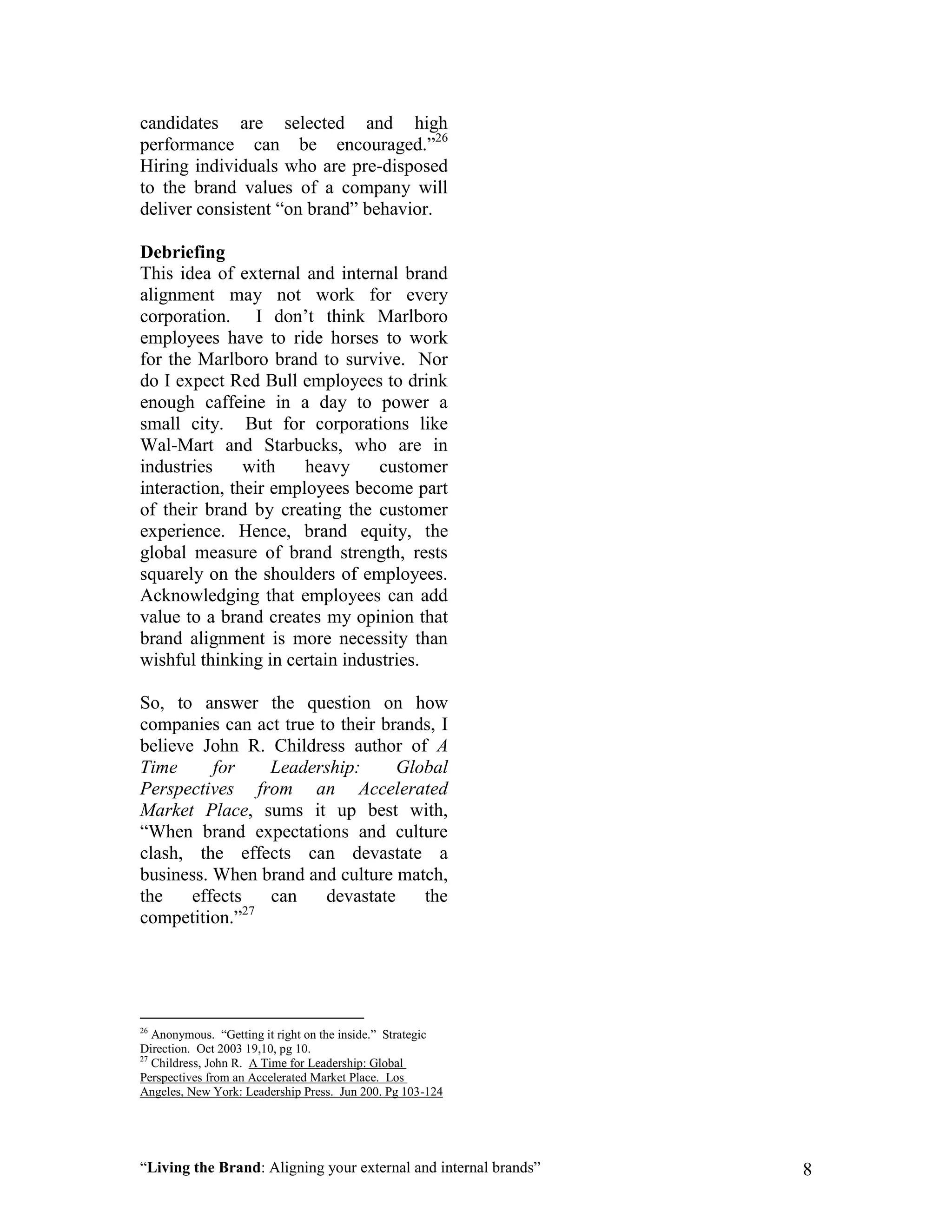 Living The Brand | PDF