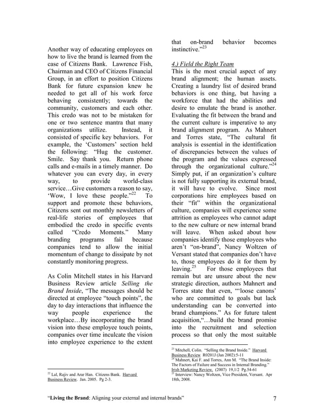 Living The Brand | PDF