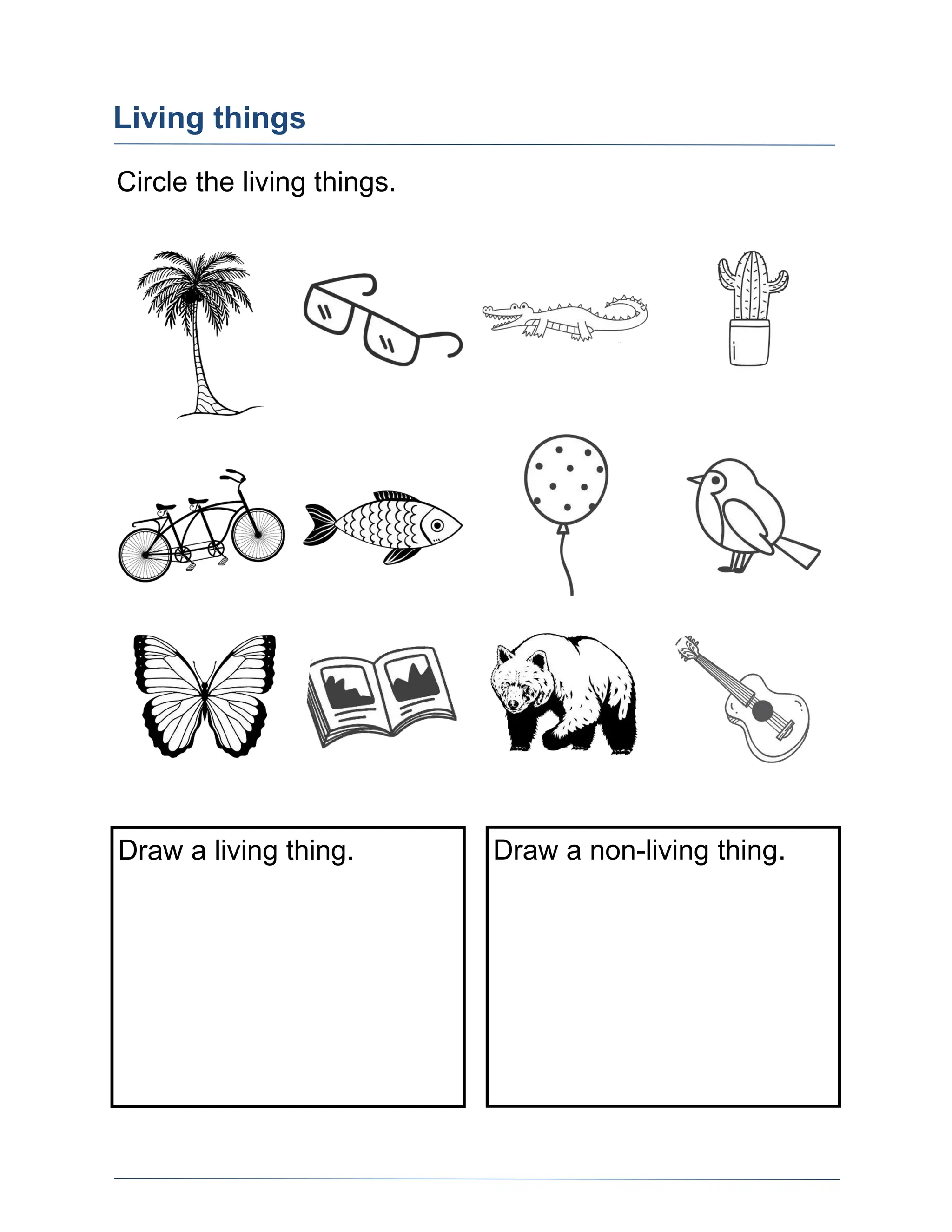 living-things worksheets for grade 1 Students | PDF