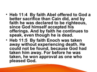 Living a God pleasing faith | PPT