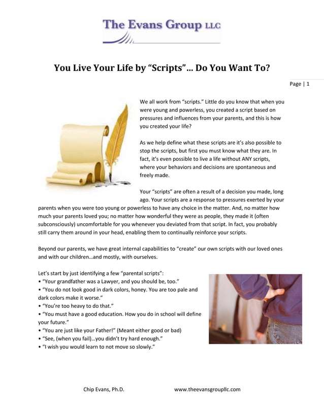 Living a life of scripts | PDF