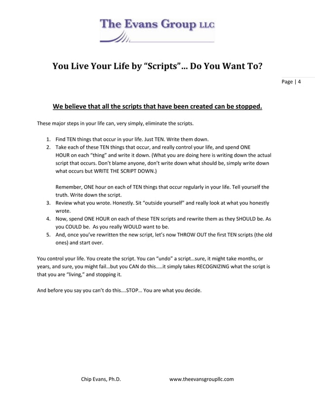 Living a life of scripts | PDF