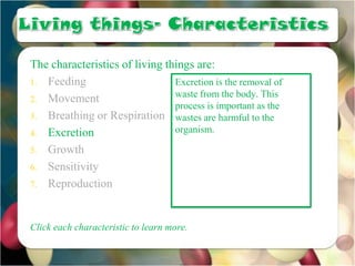 Living And Non Living Things | PPTX