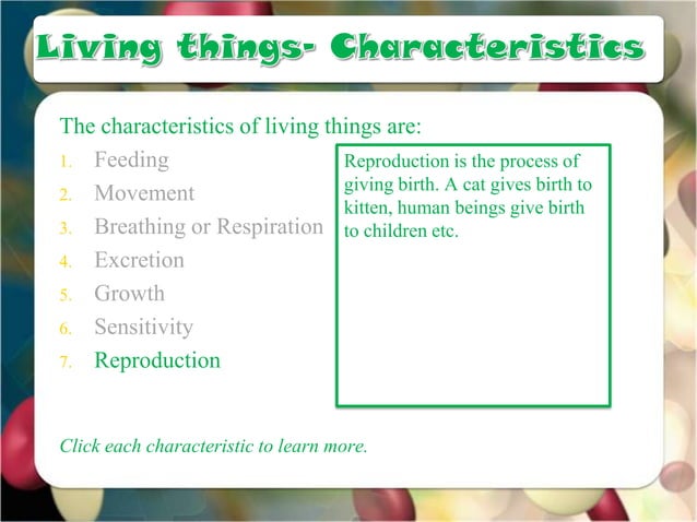 Living And Non Living Things | PPTX | Biological Sciences | Science