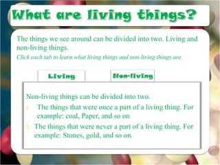 Living And Non Living Things | PPTX