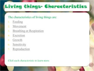 Living And Non Living Things | PPTX