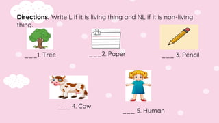 Living and Non-Living Things Science for Grade 2 | PPTX