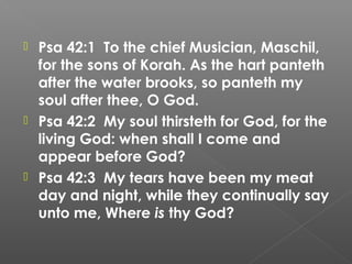 Living a passionate life for God | PPT