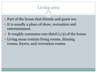 Living areas | PPTX