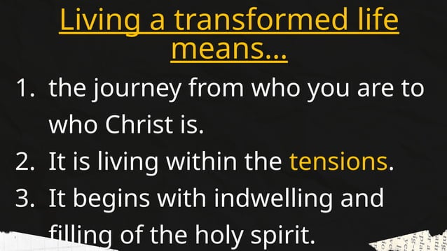 Sermon message Living a Transformed Life.pptx