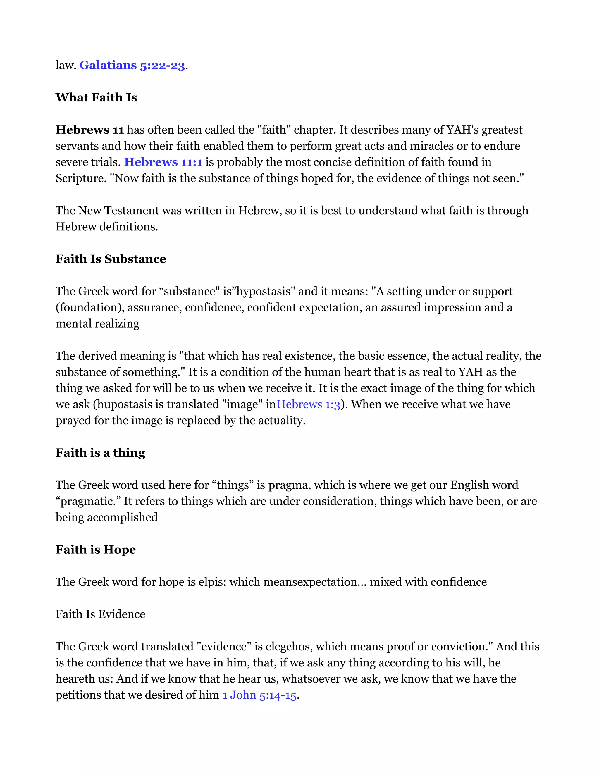 Living by faith in yahuah | PDF | Christianity | Religion & Spirituality
