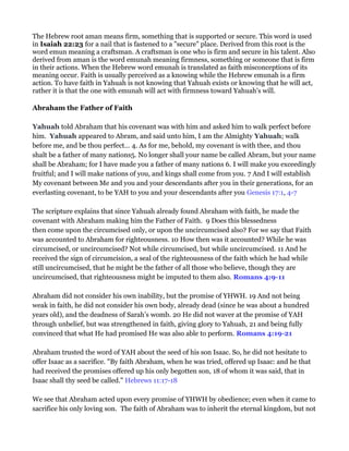 Living by faith in yahuah | PDF