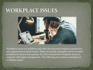 LIVING CONDITIONS OF WORK | PPTX