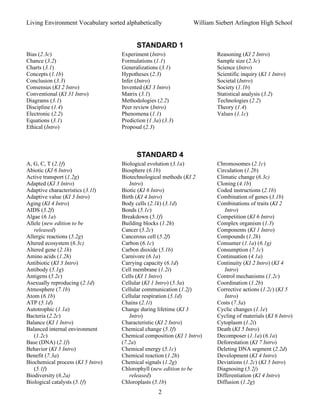 Biology- Regents Review Vocabulary - ABC | PDF