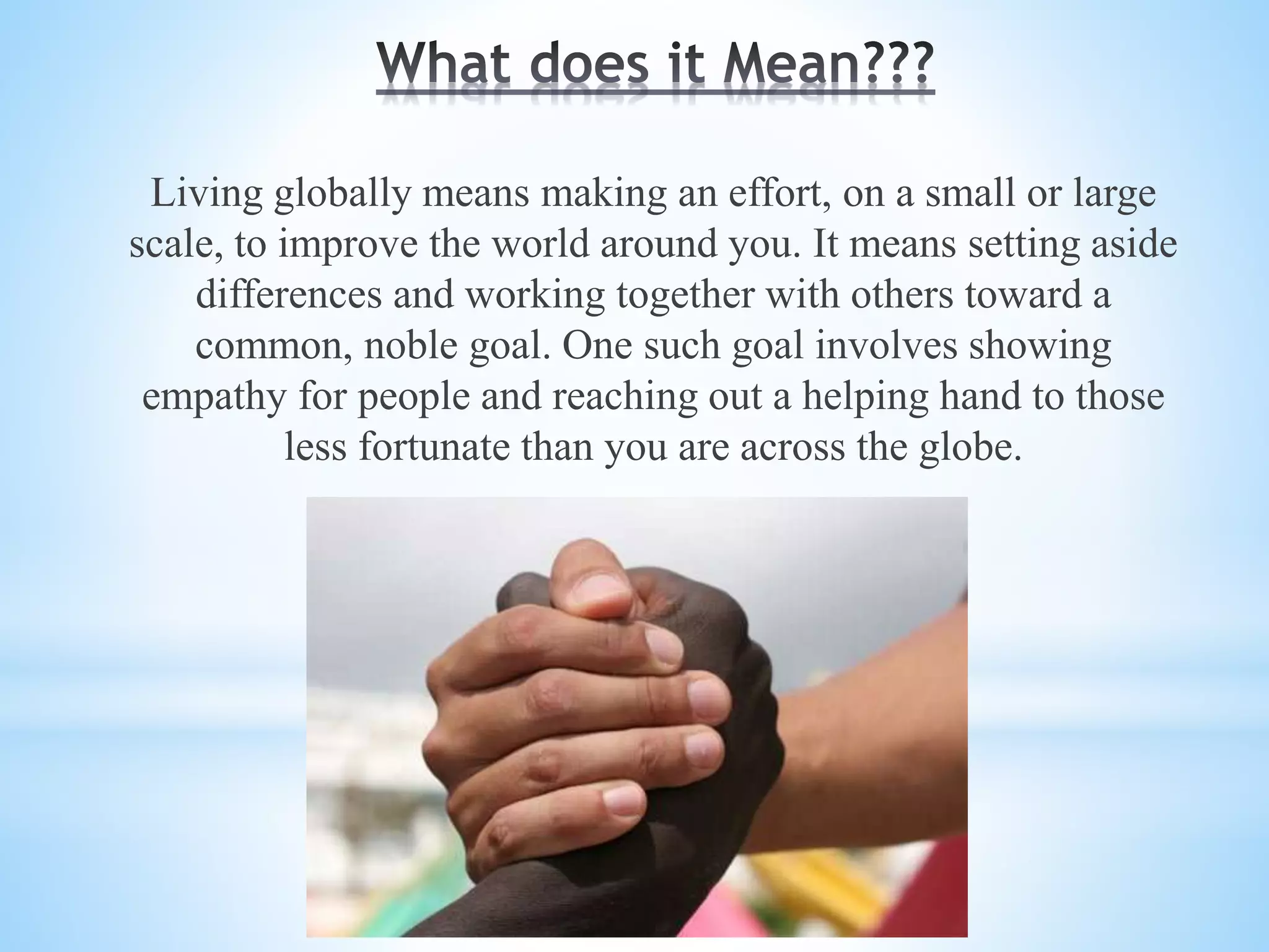 Living globally ppt. | PPTX