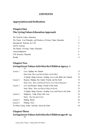 Living green values activities for children and young adults | DOCX