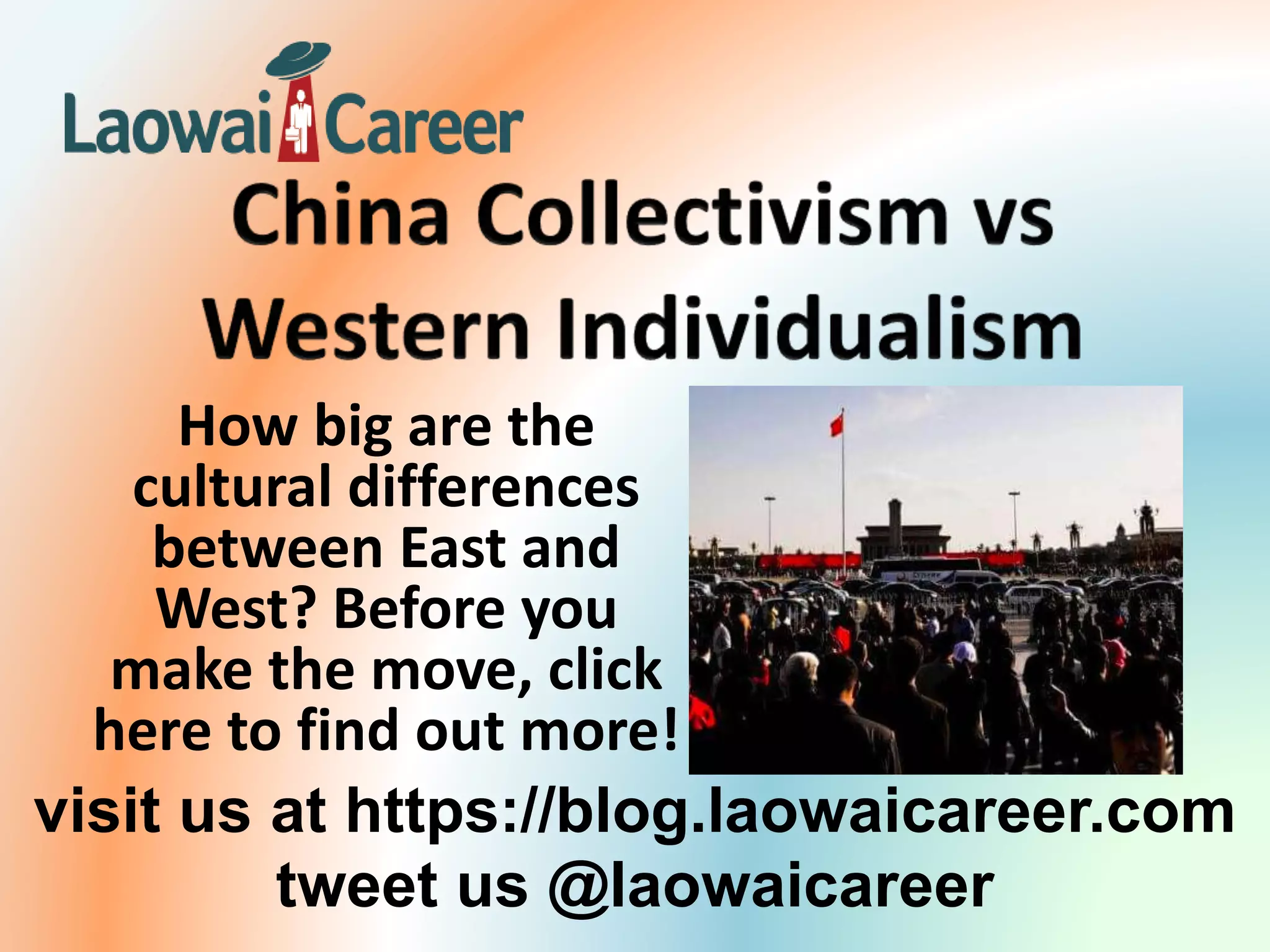 China Collectivism vs Western Individualism | PPTX