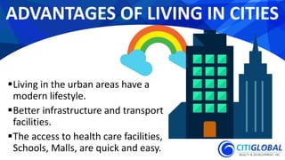 Living in the city vs living in the province | PPTX