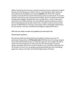 Living museum speech 3 | DOCX