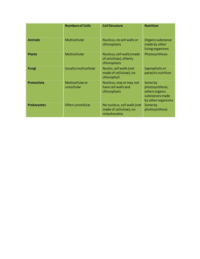 Characteristics of Living Organisms | DOCX | Biological Sciences | Science