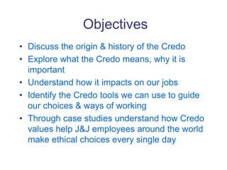Living our credo_values_facilitator_presentation | PPTX