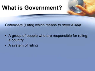 Living past chapter 4 government by ferry tanoto | PPT
