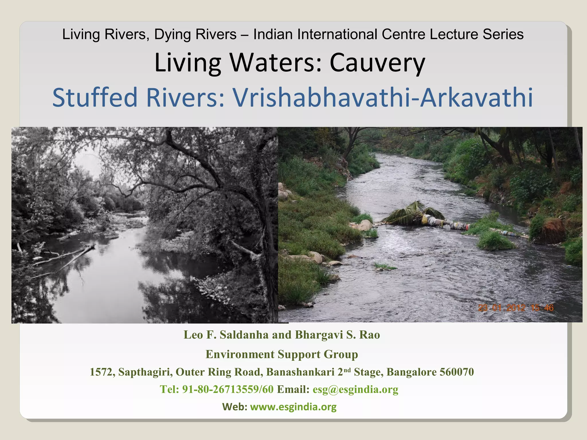 Living rivers dying rivers | PPT