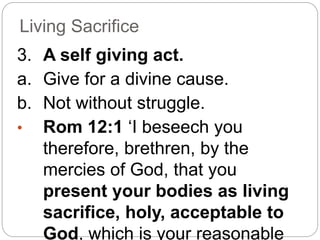 Living sacrifice colour | PPTX