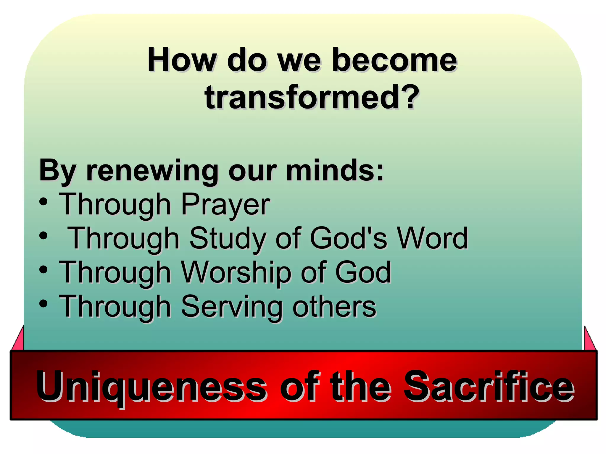 Living sacrifices | PPT