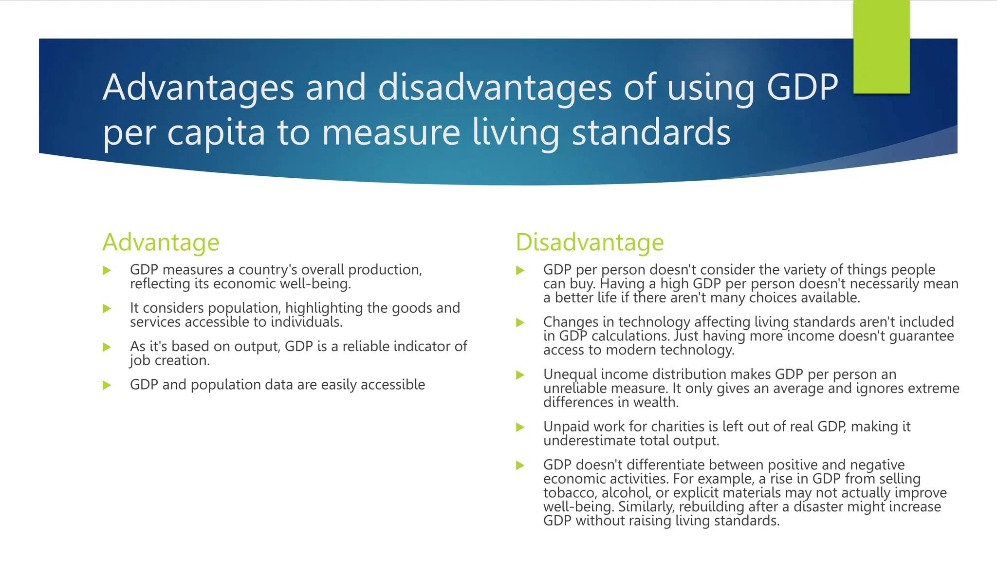 LIVING STANDARDS (A TOPIC FROM ECONOMICS) | PPTX