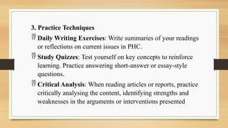 READING AND WRITING SKILLS IN PRIMARY HEALYH CARE | PPTX