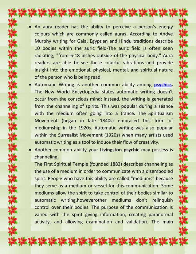 Livingston Psychic | PDF