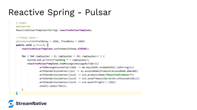 Living the Stream Dream with Pulsar and Spring Boot | PPT