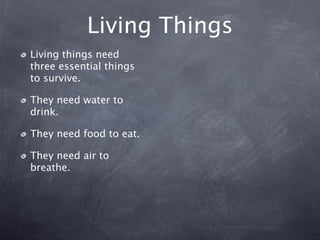 Living things key | KEY