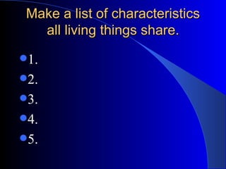 Living Things | PPT