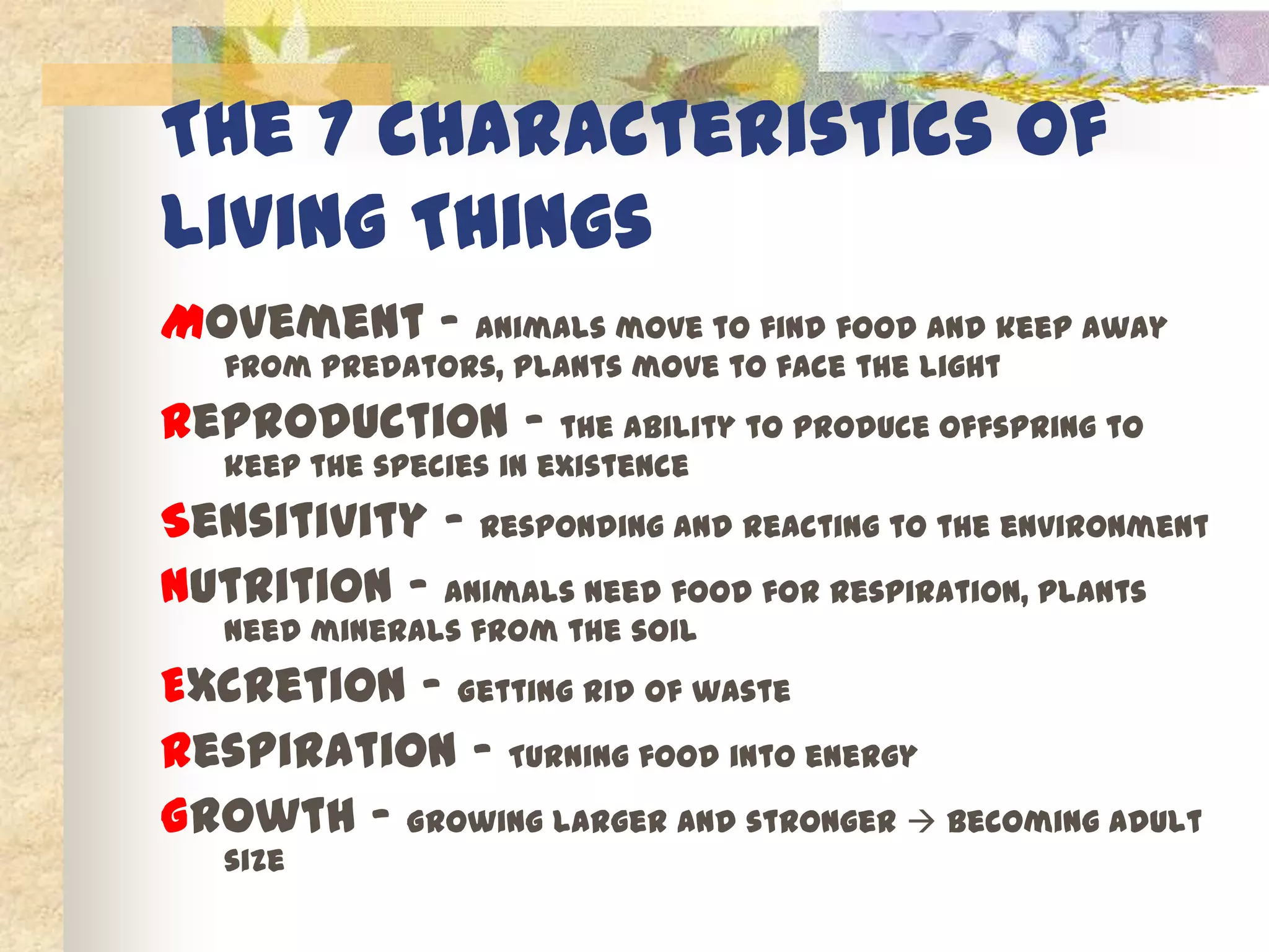 Living things, the cell and the 5 kingdoms | PPSX
