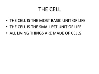 Living things and the cell | PPTX