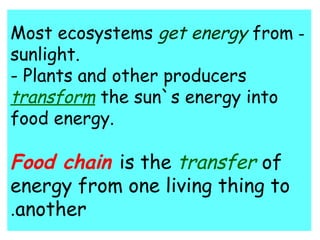 Living things get energy | PPT