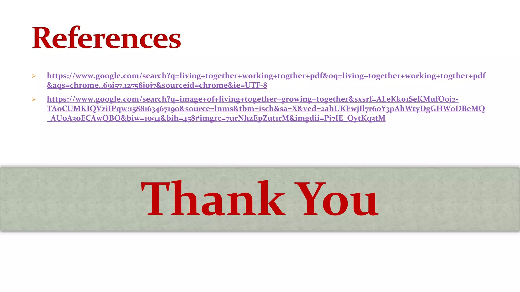 Living together growing together | PPT